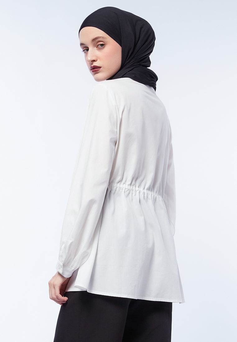 LAYERED DRAWSTRING SHIRT | Jenahara